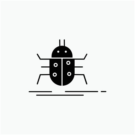 Bug Bugs Insect Testing Virus Glyph Icon Vector Isolated Illustration 12931325 Vector Art