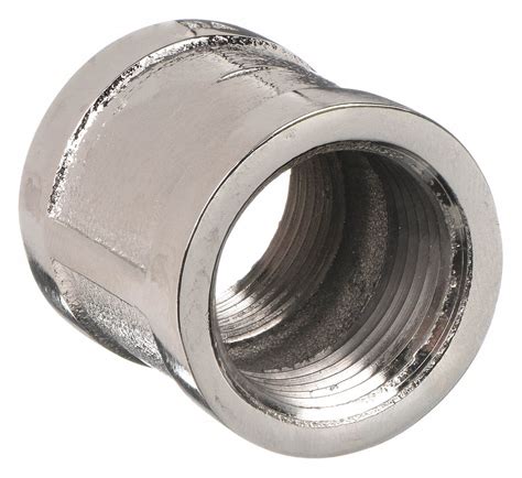 Chrome Plated Brass 12 In X 12 In Fitting Pipe Size Coupling