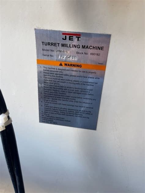 Used Sold Jet Jtm 4vs Variable Speed Vertical Mill 9 X 49 6848 1 At