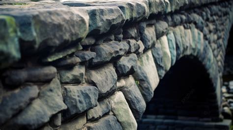 The Stony Path Exploring The Textures Of A Bridge Background Cobblestone Paving Rock Wall
