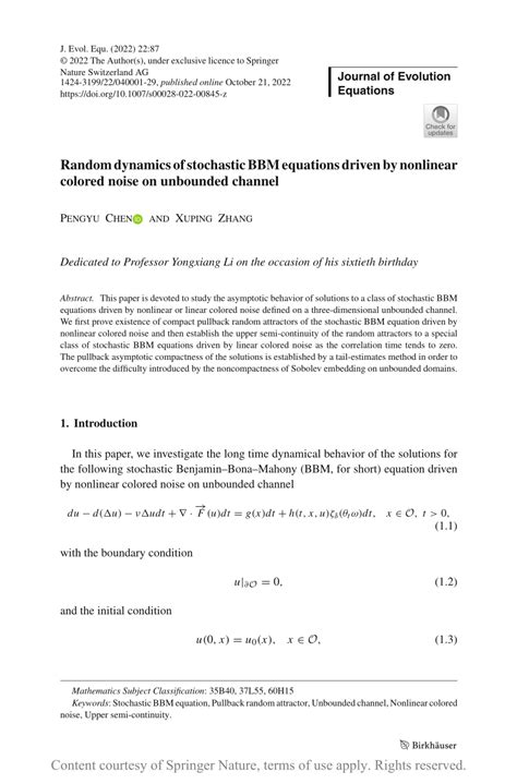 Random Dynamics Of Stochastic Bbm Equations Driven By Nonlinear Colored Noise On Unbounded