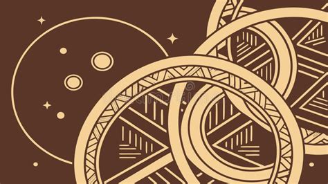 Abstract Interlocking Circles Design Geometric Pattern And Modern Art Element Vector Design