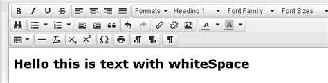 Javascript Tinymce Editor Removing Whitespace Stack Overflow