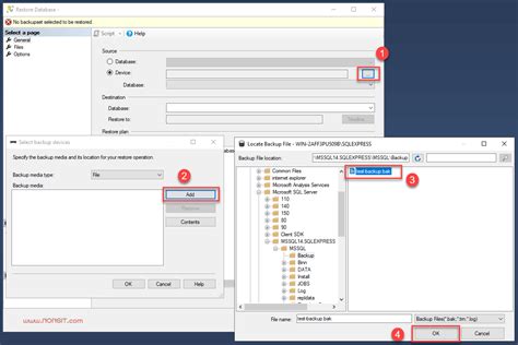 วิธี Restore Database ข้อมูลที่สำรองไว้ใน Microsoft Sql Server Nongitcom