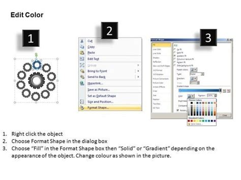 PowerPoint Template Chart Gears Process Ppt Process