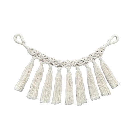 Catlerio Macrame Curtain Tassel Tiebacks Natural Cotton Rope Tieback