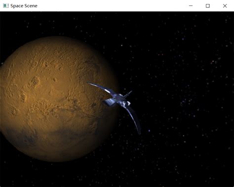 opengl绘制飞船 星空 地球动画 opengl好例子