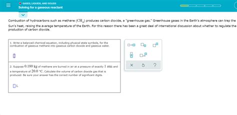 Solved O Gases Liquids And Solids Solving For A Gaseous