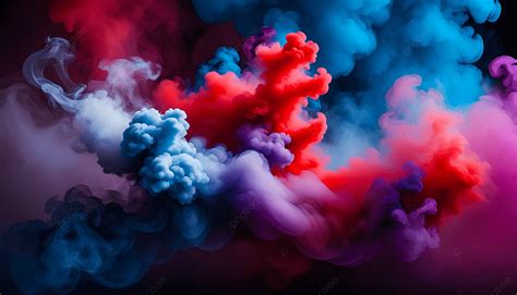 추상 화려한 연기 효과 현실적인 배경 추상 화려한 연기 현실적인 네온 블루와 퍼플 멀티 컬러 붉은 연기 배경 배경 일러스트 및 사진 무료 다운로드 Pngtree