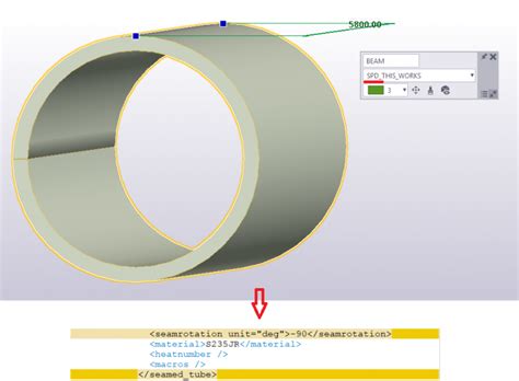 Spd Seam Information In Tube Nc Files Trimble User Assistance