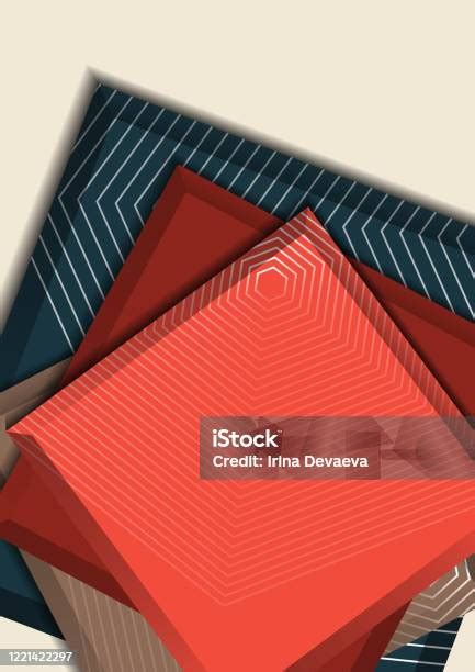 선 텍스처와 그림자가 있는 겹쳐진 사각형입니다 추상적인 비즈니스 배경 회사 디자인 템플릿입니다 벡터 0명에 대한 스톡 벡터 아트 및 기타 이미지 Istock