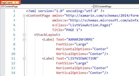 How To Create A List View Action In Xamarin Forms