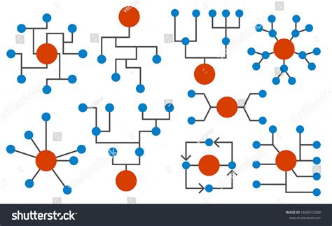 Vektor Stok Set Infographic Elements Flowchart Branching Tanpa Royalti