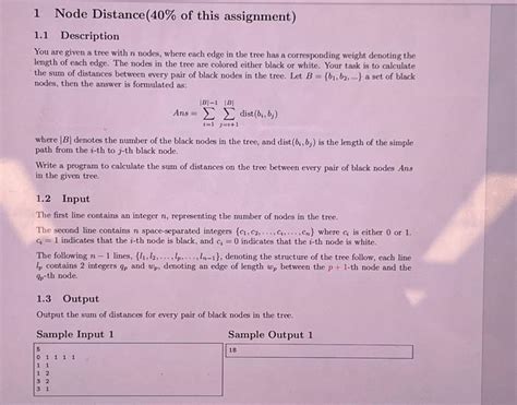 Solved Node Distance 40 Of This Assignment 11