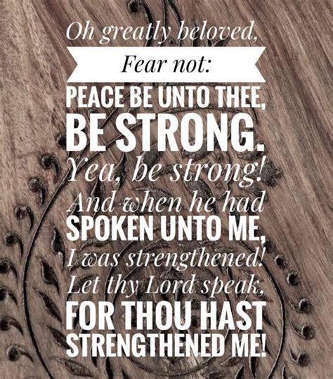 Fear Not Be Strong Christian Quote On Wood