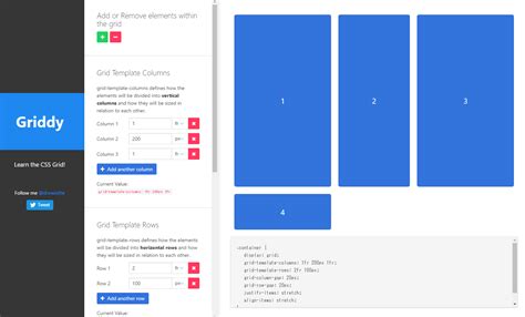 プレビューを見ながらcss Grid Layoutのコードが生成できるwebサービス「griddy」 Techmemo