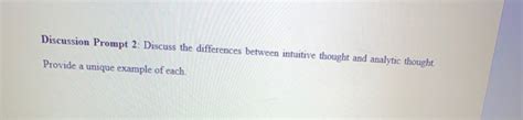 Solved Discussion Prompt 2 Discuss The Differences Between