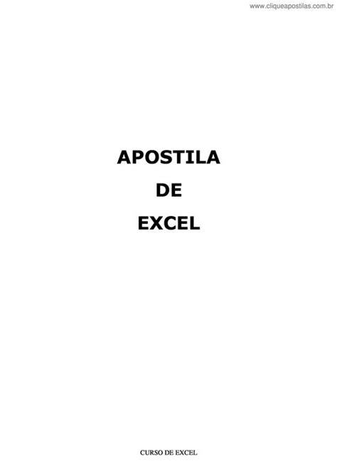 Clique Apostilas Curso De Excel