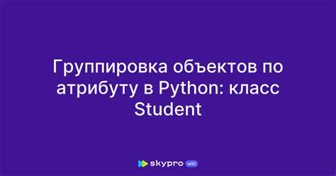 Группировка объектов по атрибуту в Python класс Student