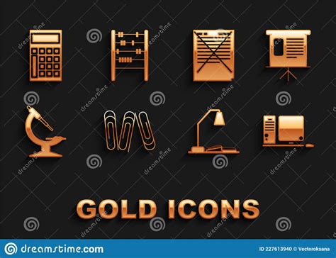 set paper clip infographic pie graph computer monitor keyboard and