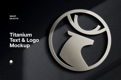 Titanium Text And Logo Mockup Design Cuts Titanium Text And Logo Mockup Design Cuts