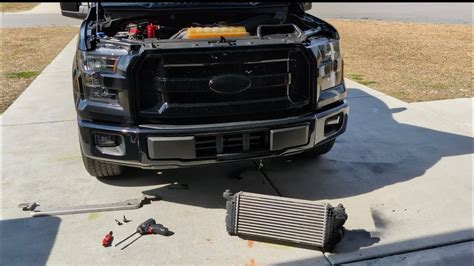 2015 F150 27 And 35 Ecoboost Aftermarketcvf Titan Intercooler Install Youtube