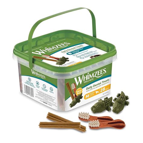 Whimzees Dental Variety Value Box Medium Treats For Dogs 12 18kg 28