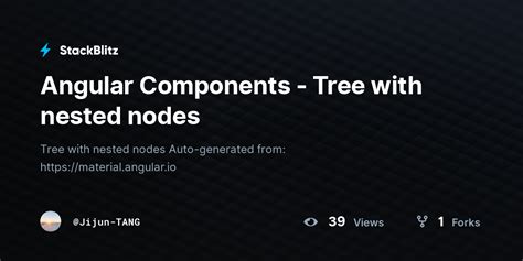 Angular Components Tree With Nested Nodes Stackblitz