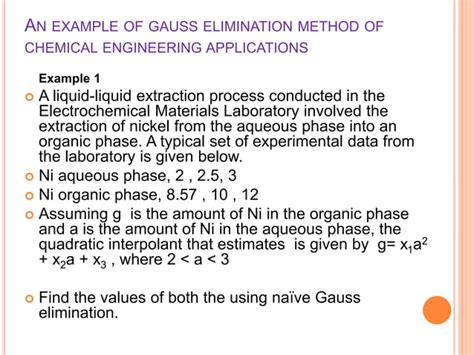 Gauss Jordan And Guass Elimination Method Pptx Chemistry Science