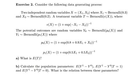 solved exercise 2 consider the following data generating process two