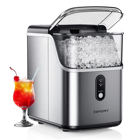 Euhomy Nugget Ice Makers Countertop Pebble Ice Maker Machine With