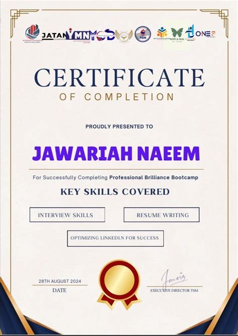 Jawariah Naeem on LinkedIn: I'm delighted to share that I've received ...