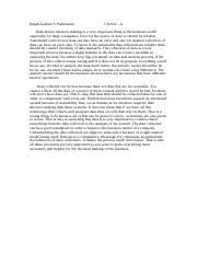 Data Driven Decision Making Case Study Docx Ralph Gabriel S Baldonado Coas A Data Driven