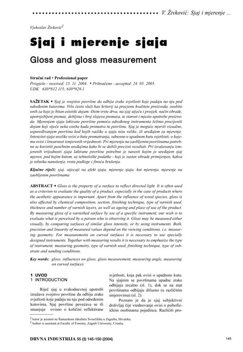 PDF Gloss And Gloss Measurement