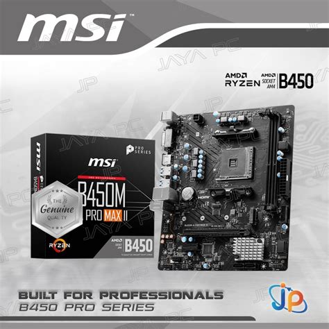 Jual Motherboard Msi B M A Pro Max Ii Am Amd B Ddr Usb Sata Shopee Indonesia