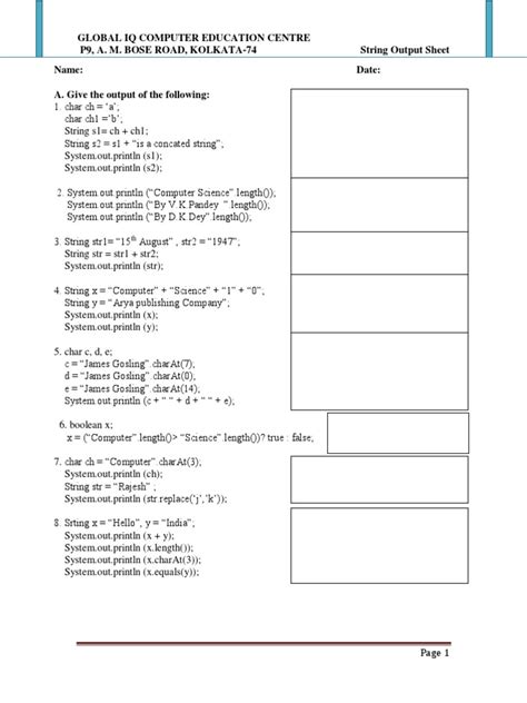 string output pdf