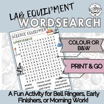 Science Lab Equipment Wordsearch By The Savvy Scientist NZ TPT