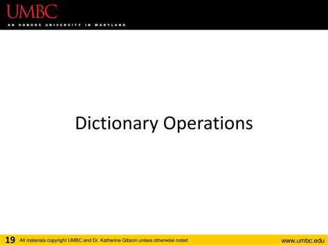 Cmsc201 Computer Science I For Majors Lecture 20 Dictionaries Ppt