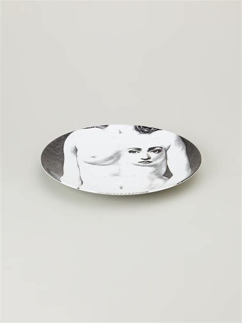 Fornasetti Nude Face Plate Black FARFETCH
