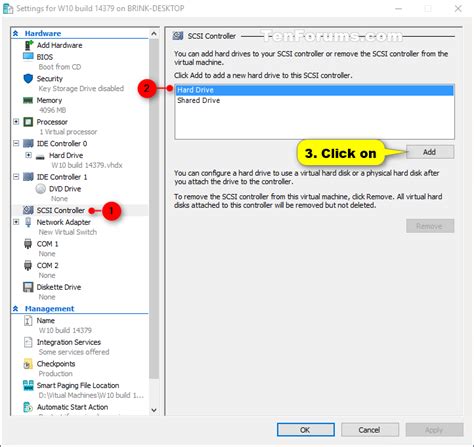 Hyper V Virtual Machine Add Or Remove Physical Hard Disk Windows Tutorials