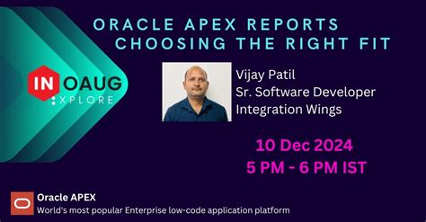 India Oracle Apex User Group On Linkedin Oracle Lowcode Orclapex
