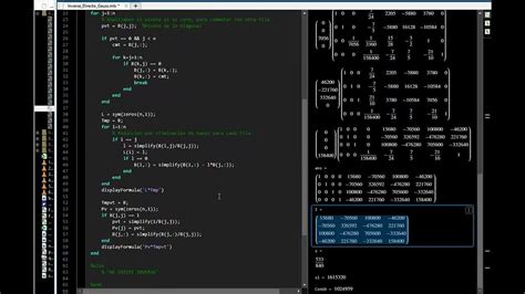6 Como calcular la Inversa de una Matriz con el método Directo (algoritmo en matlab) - YouTube