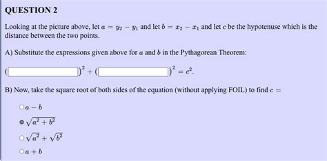 Solved When Given A Right Triangle With Sides A And B And Chegg