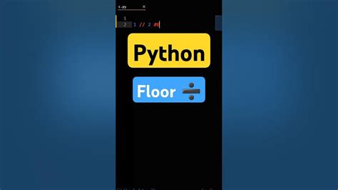 Floor Division Python Tutorial For Beginners Youtube