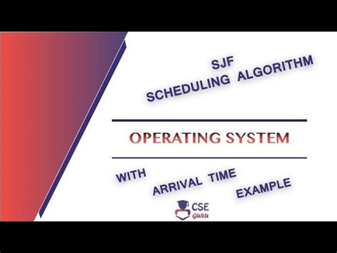 SJF Shortest Job First With Arrival Time Process Scheduling Lec Operating System