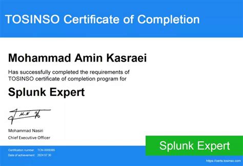 Amin Kasraei On Linkedin Im Thrilled To Announce That Ive Earned My Splunk Expert Certification…