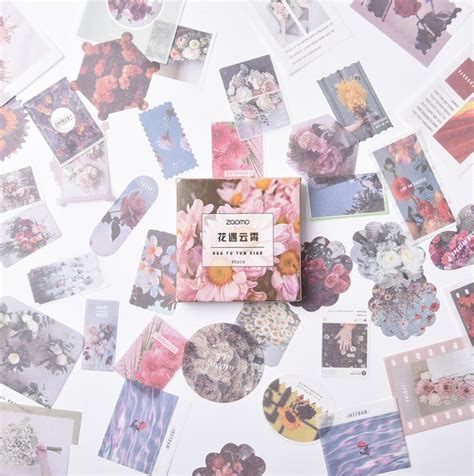 당일발송 빈티지 다꾸 Diy 시즌2 반투명 감성 종이 스티커 80장 세트 사진 폰꾸 폴꾸 스꾸 에이블리