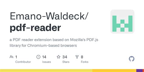 Github Emano Waldeckpdf Reader A Pdf Reader Extension Based On Mozillas Pdfjs Library For