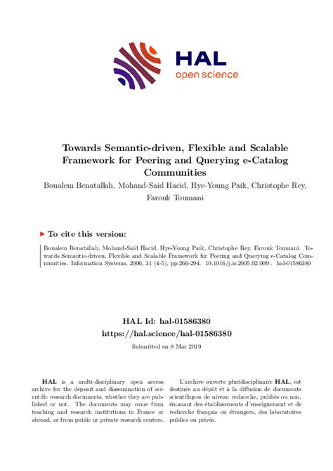 Pdf Towards Semantics Driven Flexible And Scalable Framework For