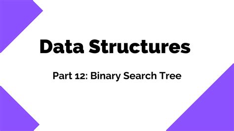 data structures 101 binary search trees